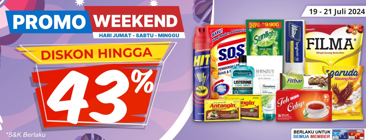 Khusus Untuk Anda PROMO WEEKEND 19 - 21 JULI 24 "Potongan langsung ...