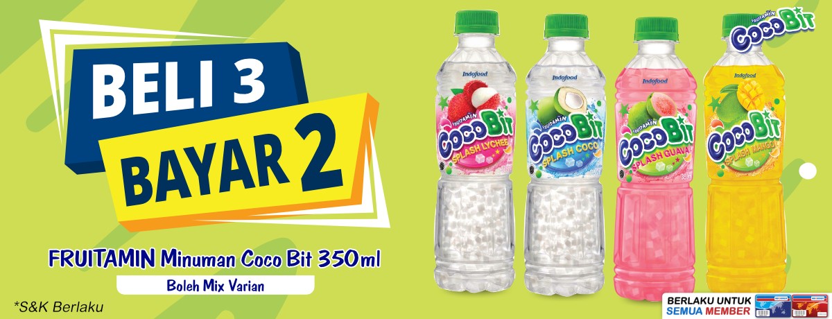 Khusus Untuk Anda PDL FRUITAMIN "Beli 3 Bayar 2 Fruitamin CocoBit 350ml"